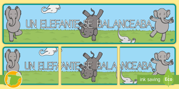 Pancarta: Un elefante se balanceaba (teacher made)