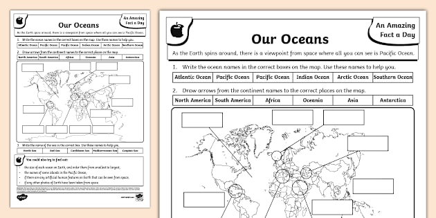 Ocean Worksheet