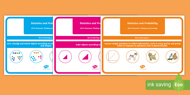 EYLF Statistics and Probability WALT Display Posters