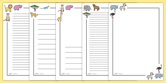 FREE! - Safari Page Borders (teacher made)