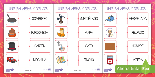 Hojas De Trabajo Con Actividades De Vocabulario
