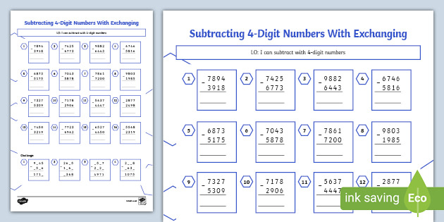 Flipped Learning Subtraction Strategies With Exchanging 4 Digit Numbers