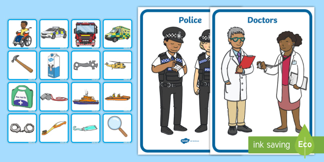 People Who Help Us Equipment Sorting Activity