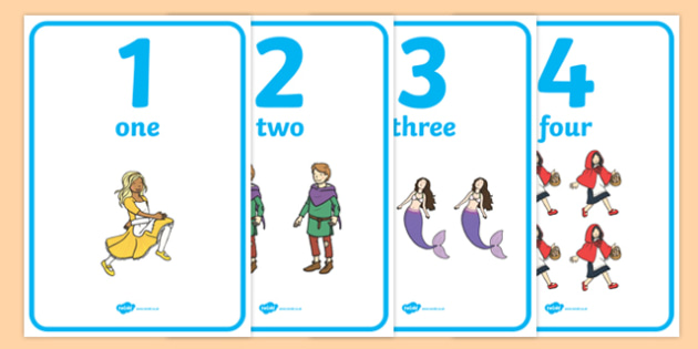 Traditional Tales Themed Number Posters 0-20 (teacher made)