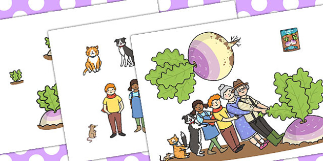 The Enormous Turnip Story Cut-Outs (teacher made)