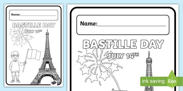 FREE! - Bastille Day Colouring Book Cover