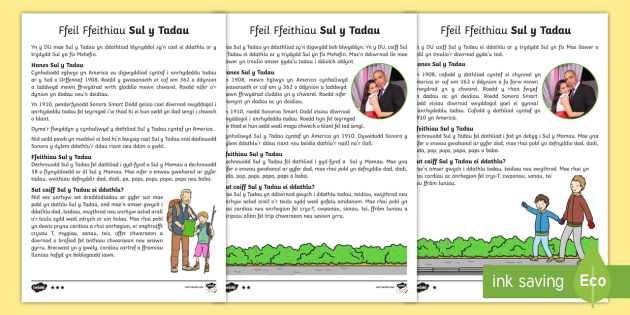 Ffeil Ffeithiau Gwahaniaethol Sul y Tadau - Sul y Tadau