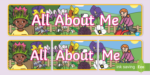 All About Me Spring Display Banner (teacher made)