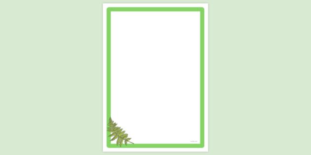 Fern Page Border | Page Borders | Twinkl
