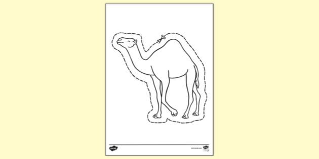 FREE! - Camel Cut Out Colouring | Colouring Sheets