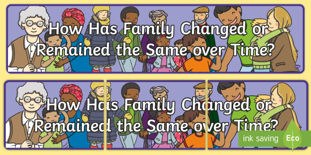 How Has Family Changed or Remained the Same over Time? Display Banner