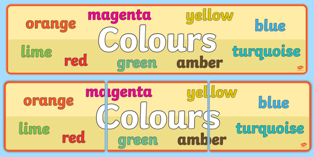 👉 Colours Display Banner (teacher made)