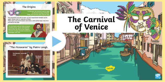 The Carnival of Venice PowerPoint - carnival, italy, tradition