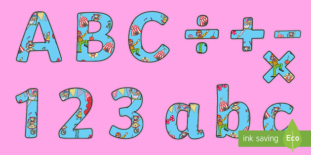 Circus-Themed Display Lettering