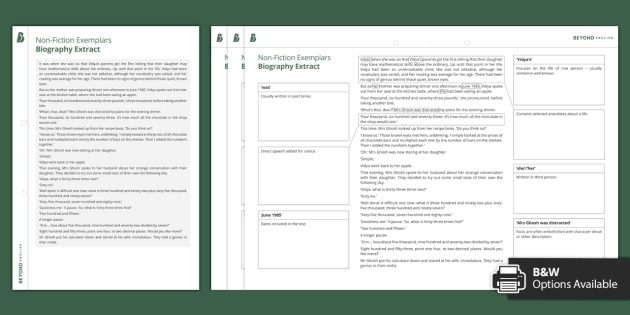 Example of a Biography | Non-Fiction Writing | Beyond