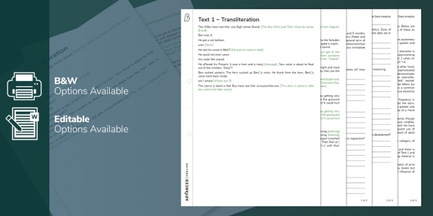 Child Language Acquisition at A Level - Written Acquisition
