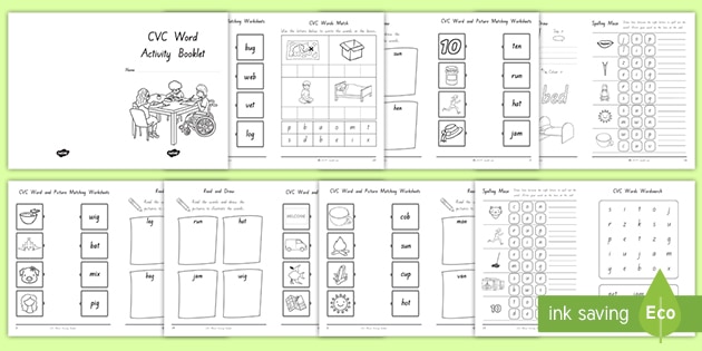 CVC Word Activity Booklet (teacher made)