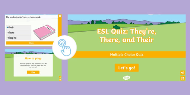 ESL Homophone Quiz: They're, There and Their (Teacher-Made)