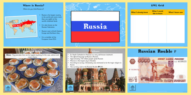 Russia Information PowerPoint (teacher made)