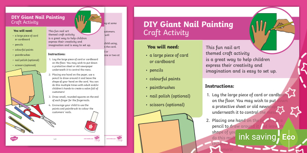 DIY Giant Nail Painting Craft Activity (teacher made)