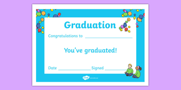School Graduation Certificate - End of the School Year Graduation ...
