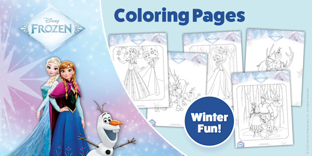 coloring book pages frozen
