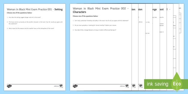 GCSE The Woman in Black Mini Exam Pack (teacher made)