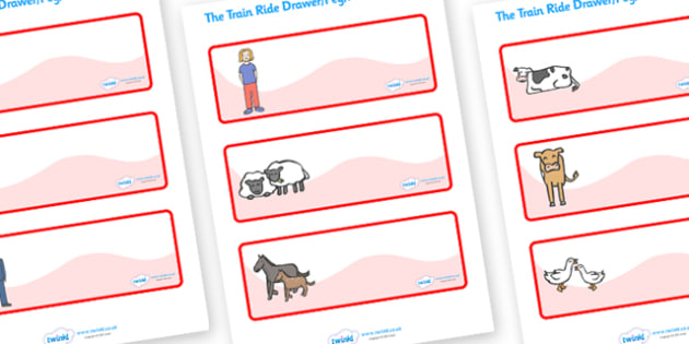 The Train Ride Editable Drawer-Peg-Name Labels