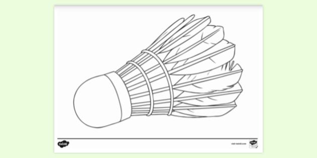 FREE! - Shuttlecock Colouring Sheet (Teacher-Made)