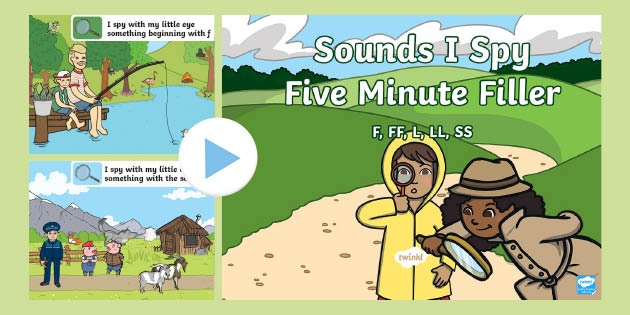 Sounds (F, FF, L, LL, SS) I Spy Five-Minute Filler PowerPoint