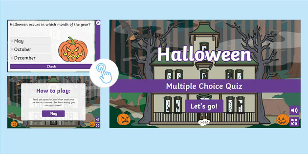 Halloween Multiple Choice Quiz (Teacher-Made)