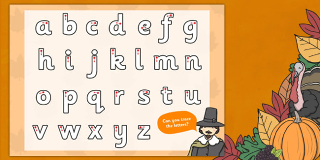 Thanksgiving Themed Letter Writing Worksheet