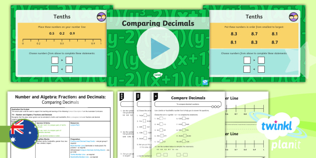 Year 4 Fractions and Decimals: Compare Decimals Lesson 1