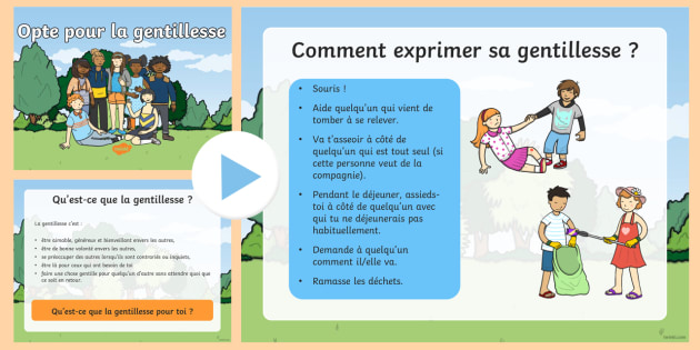 Leçon journée de la gentillesse | Ressource pédagogique