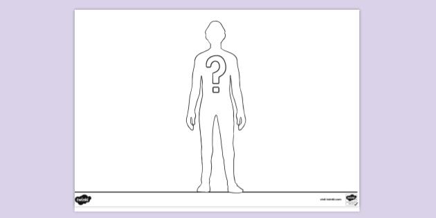 Anonymous Person Colouring Sheet (teacher made)