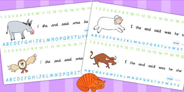 Combined Number and Alphabet Strips to Support Teaching on Farmyard