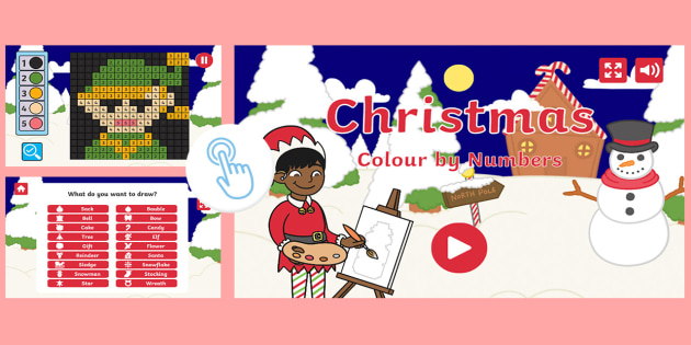 Christmas Colour by Numbers Activity | Twinkl Go!