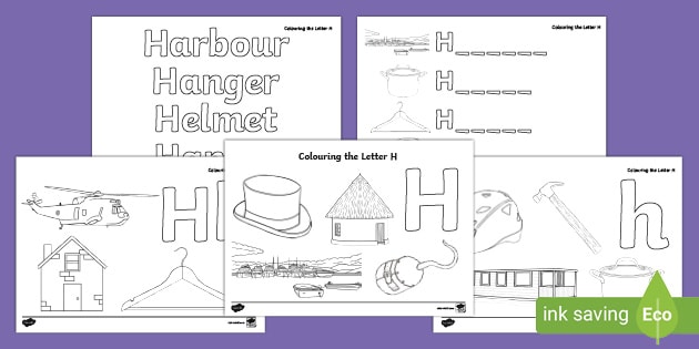 FREE! - Colouring Pictures Of Objects Starting With the Letter 'H'