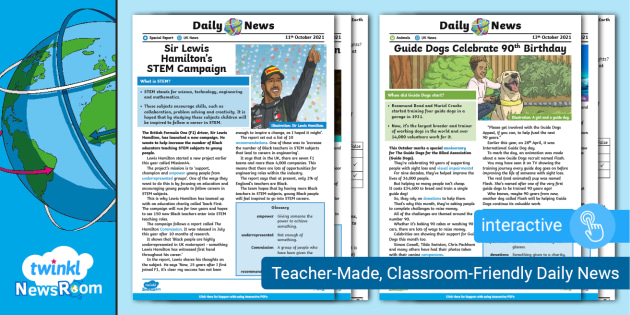Interesting News Articles for Kids: NewsRoom Weekly KS2 Pack