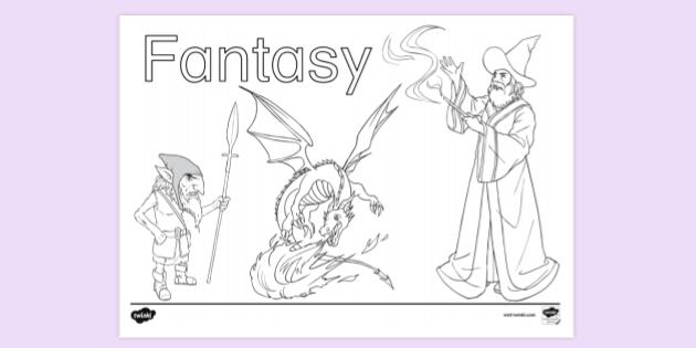 FREE! - Printable Fantasy Colouring Page | Colouring Sheets