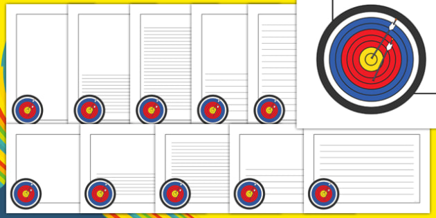 The Olympics Archery Page Borders (teacher made)
