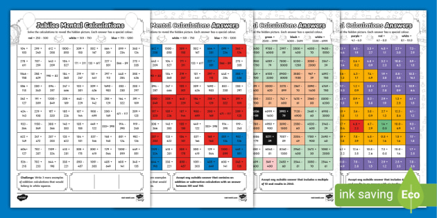 👉 The Queen's Jubilee Maths Mosaic Worksheets