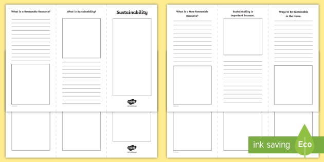 Sustainability Brochure Activity (teacher made)