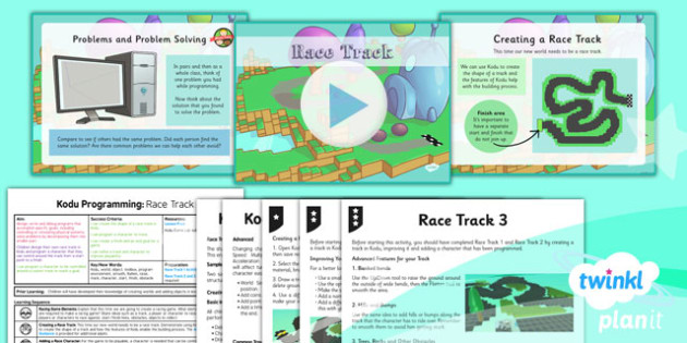 Computing: Kodu Programming: Race Track Year 6 Lesson Pack 5