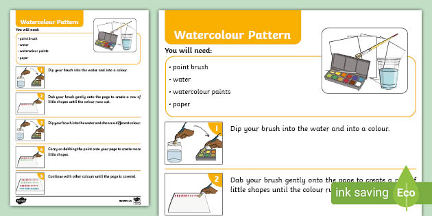 Worksheet / Worksheet Watercolour Pattern