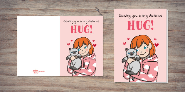 Sending You a Long Distance Hug Card - Thoughtful Cards