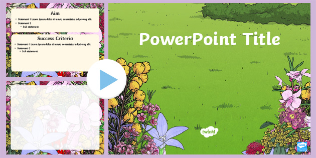 Blank Classroom PowerPoint Template: Australian Flora