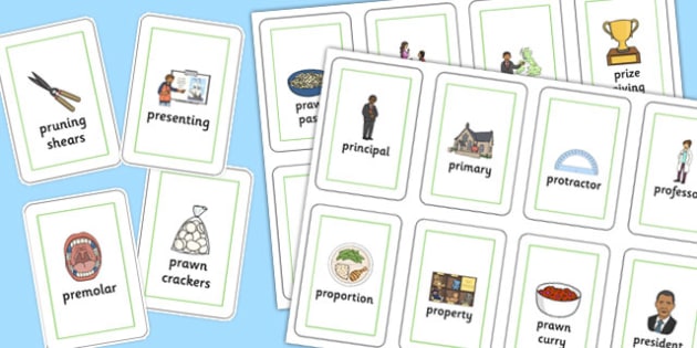 Three Syllable PR Playing Cards (teacher made)