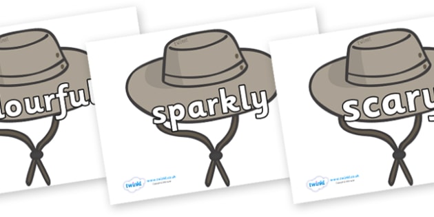 FREE! - Wow Words on Cowboy Hats (teacher made)