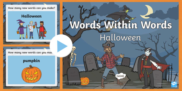 KS1 Halloween Words Within Words PowerPoint